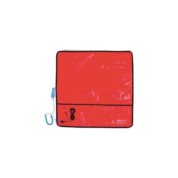 在庫状況：お取り寄せ/取引先在庫あり3日〜5日で出荷/◆ちょっとした作業に便利なサービスキットです。ワークマット、グランドコード、リストストラップ付です。◆半導体工場での静電気除去。◆移動による電子機器の検査。/[AS601]