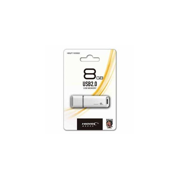 在庫状況：在庫あり/◆記録容量：8GB◆USBタイプ：キャップ式◆インターフェース：USB2.0/[HDUF113C8G2]