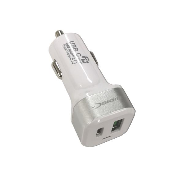 在庫状況：お取り寄せ/2020年06月 発売/◆Type-CとUSB Quick Chargeの2ポートを搭載した車載充電器。◆2台同時に急速っ充電可能。デバイスによって最適な電流を供給し、危機に合わせた最適な急速充電が可能。/[HDPDC...