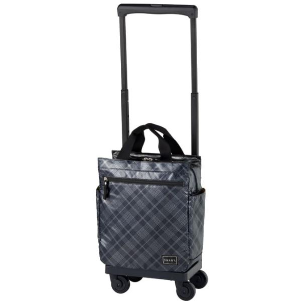 在庫状況：お取り寄せ/お届け：約1週間/◆撥水効果の高いコーティング生地にチェック柄をプリントした軽量タイプ。◆低騒音低振動キャスター搭載!◆より簡単になったターンスイッチの4輪ストッパー搭載。・サイズ(約)：横幅30(30)×奥行18(1...