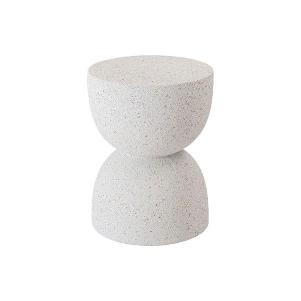 在庫状況：お取り寄せ/4日〜6日で出荷/※画像はイメージです。※個体差があります。◆テラゾー柄のトレンドインテリア。◆ざらりとした石のような質感とユニークな形が特徴のサイドテーブル。・組立：完成品/[AST61WHアズマヤ]