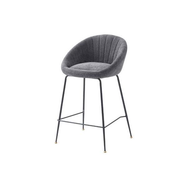 在庫状況：お取り寄せ/4日〜6日で出荷/※画像はイメージです。◆細身のスチール脚がクールな雰囲気を演出する、シンプルデザインのハイチェア。◆丸いフォルムが身体を包み込む快適な座り心地。・組立：組立式/[PC266DGYアズマヤ]