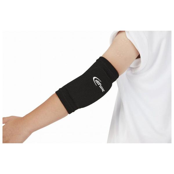 在庫状況：お取り寄せ/3日〜8日で出荷/◆5分割された厚さ10mmの衝撃吸収パッドだからひじの動きを邪魔しない!伸縮性と装着感に優れたひじサポーター！/[DMD73827]