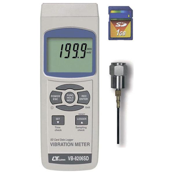 在庫状況：お取り寄せ/7日〜10日で出荷/◆機械設備等の振動測定に最適◆振動の速度・加速度・変位が測定可能◆SDカードにデータ保存(1〜16GB)/[VB8206SD]