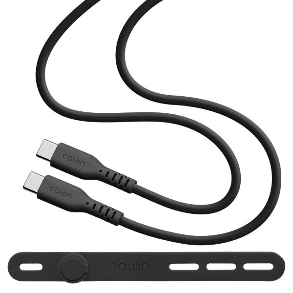 在庫状況：お取り寄せ//2023年12月 発売/◆本製品は充電と通信に対応したUSBケーブル(USB Type-C to USB Type-C)です。◆シリコン素材を採用した柔らかく、なめらかな手触りのケーブルです。◆USB Type-Cポ...