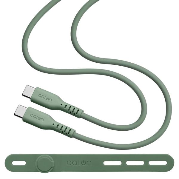 在庫状況：お取り寄せ/2024年12月 発売/◆本製品は充電と通信に対応したUSBケーブル(USB Type-C to USB Type-C)です。◆シリコン素材を採用した柔らかく、なめらかな手触りのケーブルです。◆USB Type-Cポー...