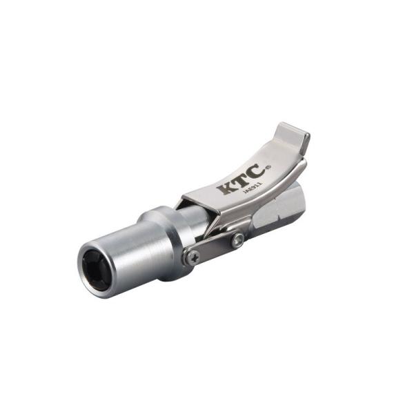 在庫状況：お取り寄せ/3日〜5日で出荷/※ピンタイプ、ボタンヘッドタイプのニップルは適用外です。◆コードレスグリースガン(JTAE911)のオプション部品です◆1アクションで、グリースニップルに固定・解除が可能です/[JAE915KTC]