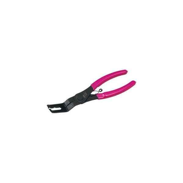 在庫状況：お取り寄せ/3日〜5日で出荷/◆ロックピン引き抜きタイプ樹脂製クリップの取り外しや取り付け◆適用クリップは二つ溝・四つ溝・全周溝のロックピン引抜きタイプ樹脂製クリップです。◆平面での使用に適した本製品と、奥まった個所に適した先端角...