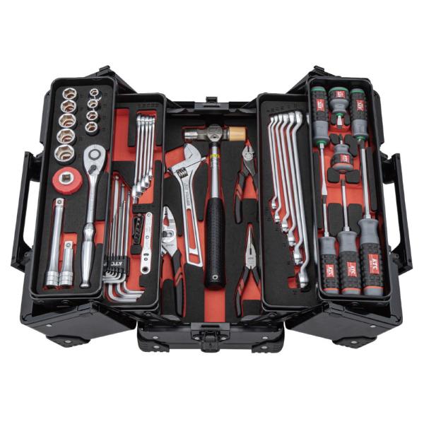 在庫状況：お取り寄せ/7日〜10日で出荷/◆KTC 2026SKセール◆大型車、重機、農機などのメンテナンスに最適な12.7sqのセットです。◆ケースは機動性に優れた両開きタイプのEK-10Aシリーズを採用しました。/[SK45226WZGBK]