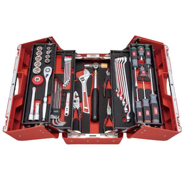 在庫状況：お取り寄せ/3日〜5日で出荷/◆KTC 2026SKセール◆大型車、重機、農機などのメンテナンスに最適な12.7sqのセットです。◆ケースは軽量の樹脂製両開きタイプSK330P-Mを採用しました。/[SK45226P]