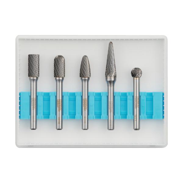 在庫状況：お取り寄せ/取引先在庫あり3日〜5日で出荷/※画像はイメージです。※この商品は 超硬バーセットCシリーズ 軸6mm 刃径9.5mm 5本セット です。※作業時は必ず安全帽、安全メガネなどの保護具をご着用ください。※最高使用回転数は...