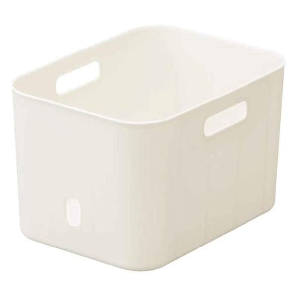 在庫状況：お取り寄せ/7日〜10日で出荷/◆ポリエチレン素材のやわらかい収納ボックスです。◆片手でも引き出しやすいように指を引っ掛ける抜穴が空いています。◆カラーボックスに様々な大きさを組み合わせて収納できます。/[NIBSSMWH]