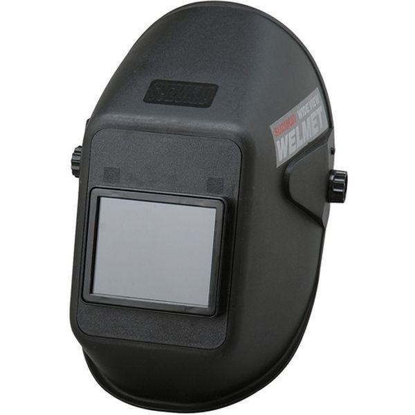 在庫状況：お取り寄せ/取引先在庫あり2日〜4日で出荷/◆通常の手持面の約2倍の視界を有します◆溶接用ヘルメット面◆頭から被れるので溶接時に両手が使えます/[P282SUZUKID]