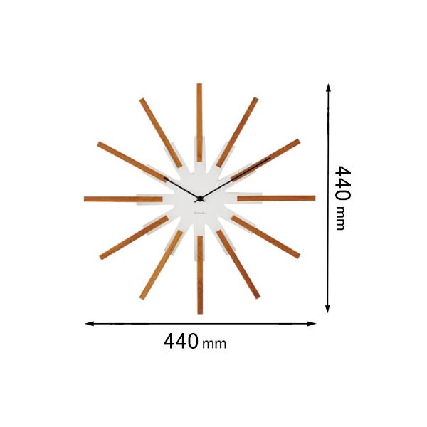 在庫状況：お取り寄せ/※電池は付属しておりません。◆一度見たら忘れられない、歯車のようなデザインのウォールクロック◆サイズ：440×440×35mm(H×W×D)◆スイープ(連続)秒針　◆壁掛け用木ネジ付属