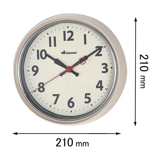 在庫状況：お取り寄せ/※時計に組み込まれている電池は動作確認用のモニター用電池です。◆ダルトンのブランドBONOXのロゴが入った文字盤で、どんなお部屋にもマッチするカラー◆サイズ：210×65mm(直径×D)◆スイープ秒針　◆シンプルデザイン