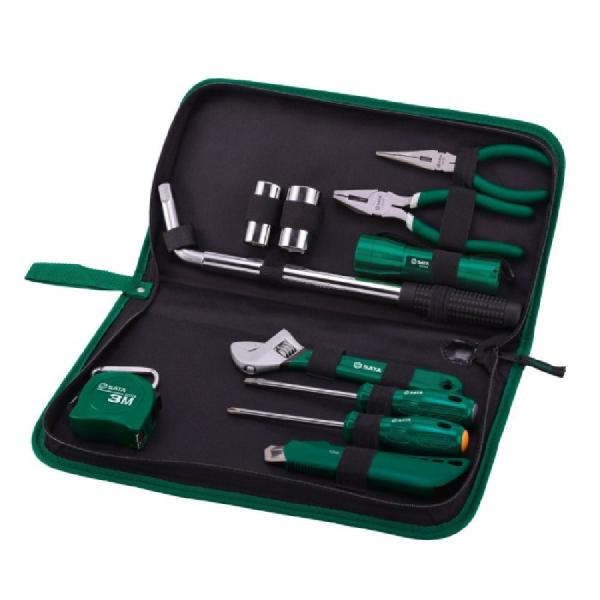 在庫状況：お取り寄せ/◆専用バッグ入りで持ち運びに便利なSATAの11点工具セット。/[RS06011]