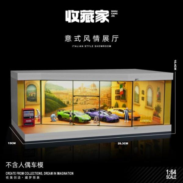 在庫状況：在庫僅少/2026年01月 発売/※画像はイメージです。実際の商品とは異なる場合がございます。収蔵家 1/64 ショールーム イタリアンスタイル ＊ライト付 です。