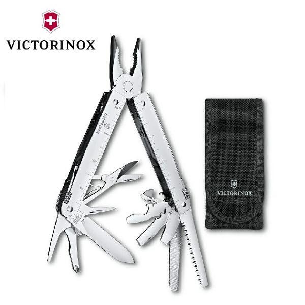 在庫状況：お取り寄せ/◆実用的な機能性、品質、エレガンスの究極の融合。◆ロック付きの26機能を備えたスイス製マルチツール。◆片手で開閉、ラージブレードに素早く簡単にアクセス。/[30327MN]