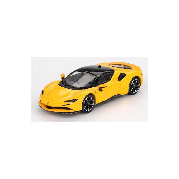在庫状況：在庫僅少/2026年02月 発売/※画像はイメージです。実際の商品とは異なる場合がございます。BBR 1/64 フェラーリ SF90 Giallo Modena(イエロー) です。