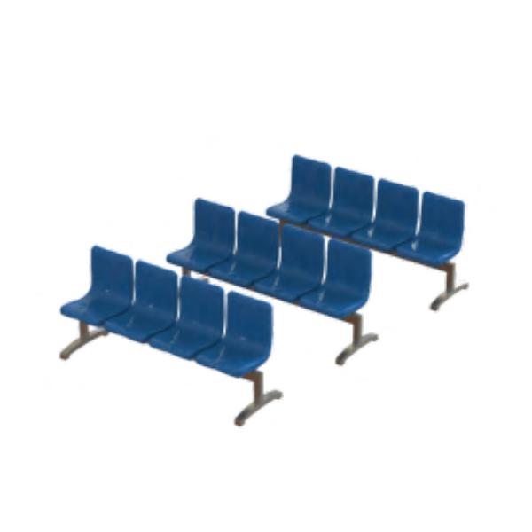 在庫状況：お取り寄せ/お届け：2〜3週間/2025年06月 発売/※画像はイメージです。実際の商品とは異なる場合がございます。N-trainのNゲージ用ストラクチャー、 駅のベンチ(青) 3個入です。