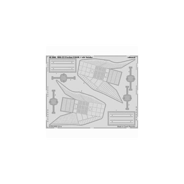 在庫状況：お取り寄せ/2014年06月 発売/※画像はイメージです。実際の商品とは異なる場合がございます。エデュアルド 1/48 MiG-25 エアインテイク＆F.O.D.(キティホーク用)です。