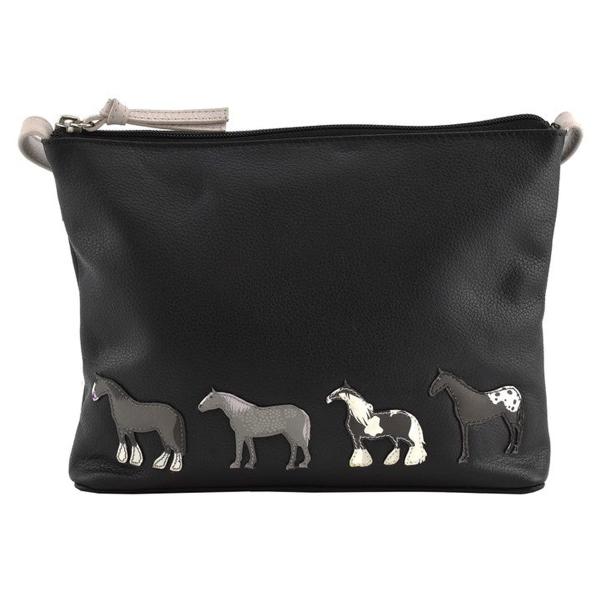 馬好きさんにおすすめ。ホースモチーフのアップリケ付きショルダーバック。素材にもこだわった質の高い本革で仕立てられたショルダーバッグは長く愛用してエイジングも楽しめます。■ブランドMalaLeather（マーラレザー）■対象レディース■素材本...