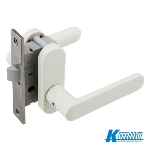 【久力製作所 浴室用樹脂レバー錠 空錠】浴室ドアに使用できる、長座タイプの樹脂製レバーハンドル錠です。空錠タイプのため、施錠機能はありません。樹脂レバー仕様で水回りでも使いやすく、浴室・脱衣所などのドア交換や取替に適しています。【空錠とは】...