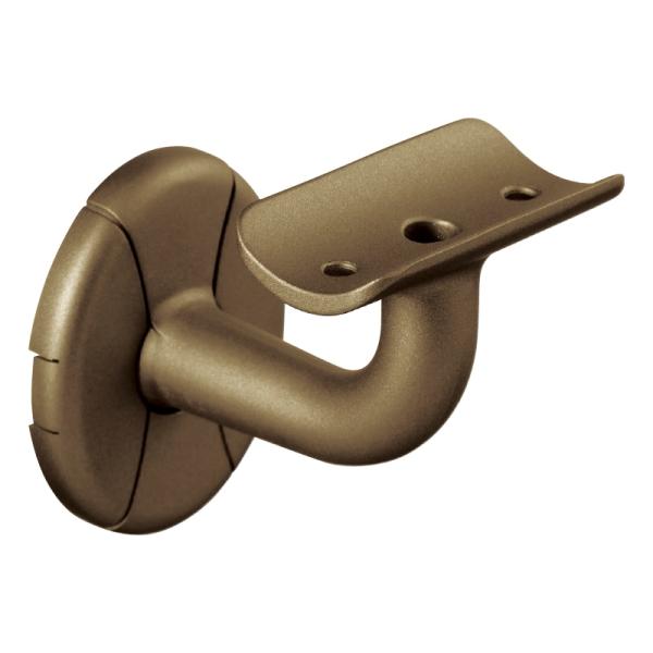 【35mm用 ブラケット横型カバー付】※木下地に取付けやすいようネジ穴を斜めにあけています。コンクリートアンカーをご使用の際は加工にご注意ください。色・品番：ブラウン(BD-01B)材質：亜鉛合金、ABS樹脂付属品：取付ねじ入数：1個手スリ...