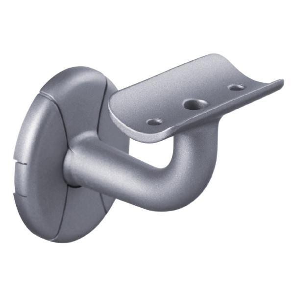 【35mm用 ブラケット横型カバー付】※木下地に取付けやすいようネジ穴を斜めにあけています。コンクリートアンカーをご使用の際は加工にご注意ください。色・品番：シルバー(BD-01S)材質：亜鉛合金、ABS樹脂付属品：取付ねじ入数：1個手スリ...