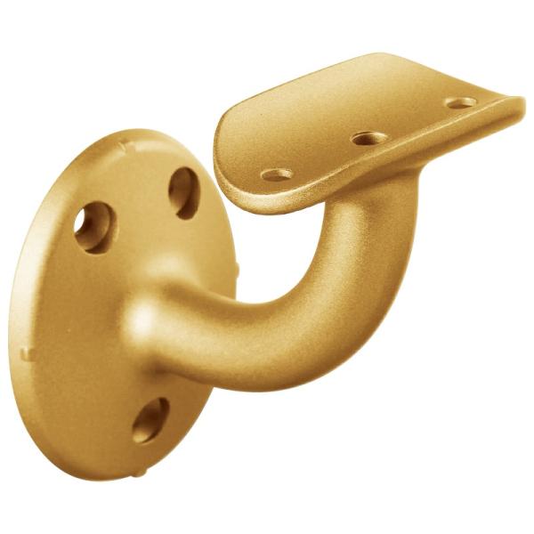 【35mm用 ブラケット横型】※木下地に取付けやすいようネジ穴を斜めにあけています。コンクリートアンカーをご使用の際は加工にご注意ください。色・品番：ゴールド(BD-03G)材質：亜鉛合金付属品：取付ねじ入数：1個手スリ 手すり 手摺 棒 ...