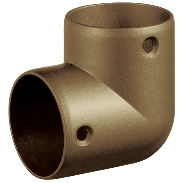 【35mm用 Lコーナー】色・品番：ブラウン(BD-19B)材質：亜鉛合金付属品：取付ねじ入数：1個手スリ 手すり 手摺 棒 玄関 階段 トイレ 介護 補助 部材 部品 交換 diy 室内 転倒 防止 金物 受