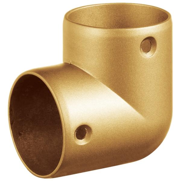 【35mm用 Lコーナー】色・品番：ゴールド(BD-19G)材質：亜鉛合金付属品：取付ねじ入数：1個手スリ 手すり 手摺 棒 玄関 階段 トイレ 介護 補助 部材 部品 交換 diy 室内 転倒 防止 金物 受