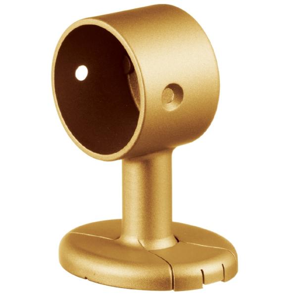 【35mm用 Eエンドブラケット・カバー付】※木下地に取付けやすいようにねじ穴を斜めにあけています。コンクリートアンカーをご使用の際は加工にご注意ください。※ロングスパン1400はご使用いただけません。色・品番：ゴールド(BD-50G)材質...