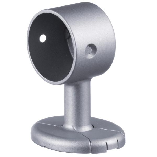 【35mm用 Eエンドブラケット・カバー付】※木下地に取付けやすいようにねじ穴を斜めにあけています。コンクリートアンカーをご使用の際は加工にご注意ください。※ロングスパン1400はご使用いただけません。色・品番：シルバー(BD-50S)材質...