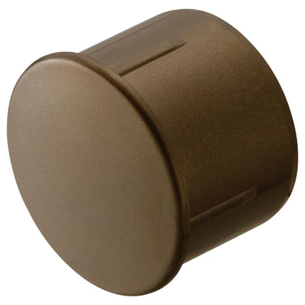 【マツ六 35mm 樹脂キャップ】※屋内専用です。屋外及び浴室には使用出来ません。※BDS-02に取付けてエンドブラケットとして使用してください。色・品番：ブラウン(BD-53B)材質：ABS樹脂入数：1個手摺 手すり 金物 部材 材料 d...