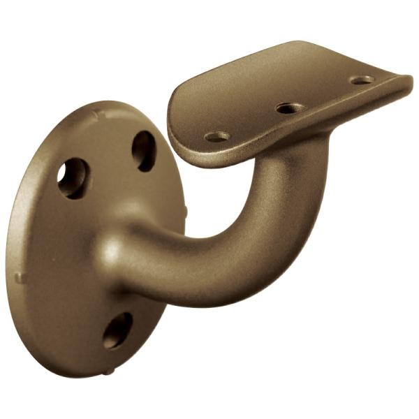 【32mm】※木下地に取付けしやすいようネジ穴を斜めにあけています。コンクリートアンカーをご使用の場合は加工にご注意下さい。色：ブラウン(BE-03B)材質：亜鉛合金付属品：ねじ付入数：1個手スリ 手すり 手摺 玄関 階段 トイレ 介護 木...