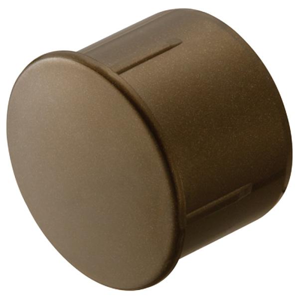 【マツ六 32mm 樹脂キャップ】※屋内専用です。屋外及び浴室には使用出来ません。※BES-02に取付けてエンドブラケットとして使用してください。色・品番：ブラウン(BE-53B)材質：ABS樹脂入数：1個手摺 手すり 金物 部材 材料 d...