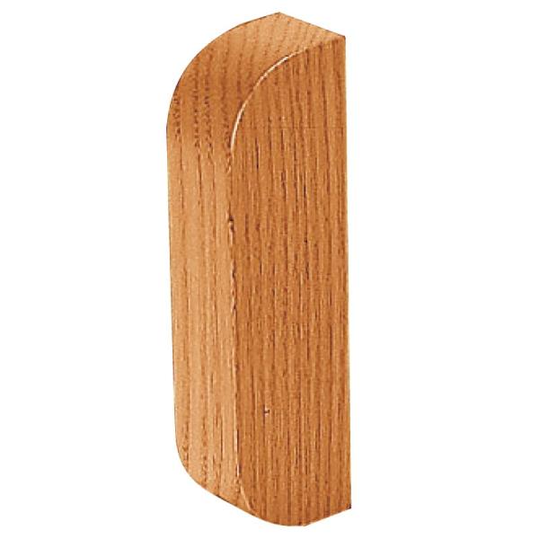 【マツ六 木製ベースエンド】ベースプレートの取付けに別途接着剤が必要です。サイズ：120mm用色・品番：Mオーク(BH-02MO)材質：天然木入数：1個部材 部品 補強材 木口 隠し ケース 被せ キャップ 小口 納まり 手すり