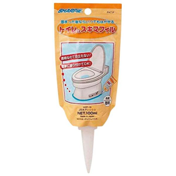【シャープ化学 トイレのスキマフィル】■透明で目立たず施工できます。■固まるとゴム状になり、キレイにはがせるので汚れたら捨てることができます。品番：MSP1-35容量：100ml色：透明入数：1本ニオイ 汚れ 対策 尿 ブロック 防止 臭い...