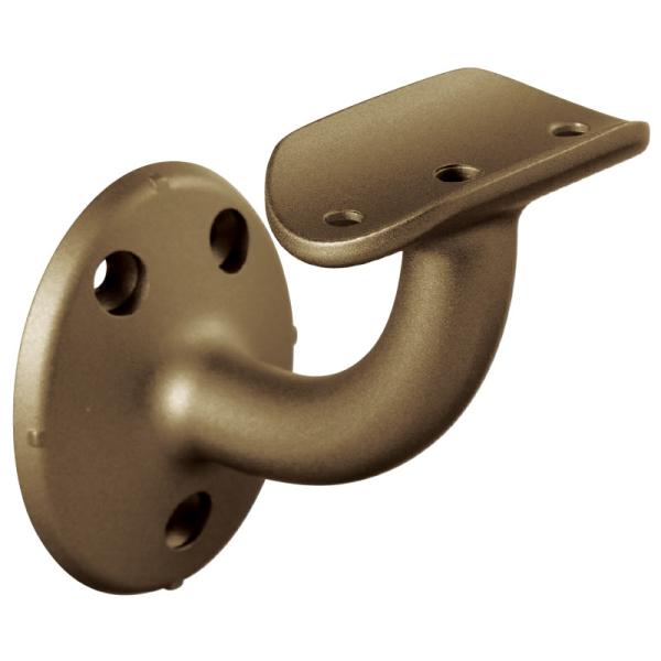 【35mm用 ブラケット横型】※木下地に取付けやすいようネジ穴を斜めにあけています。コンクリートアンカーをご使用の際は加工にご注意ください。色・品番：ブラウン(BD-03B)材質：亜鉛合金付属品：取付ねじ入数：1個手スリ 手すり 手摺 棒 ...