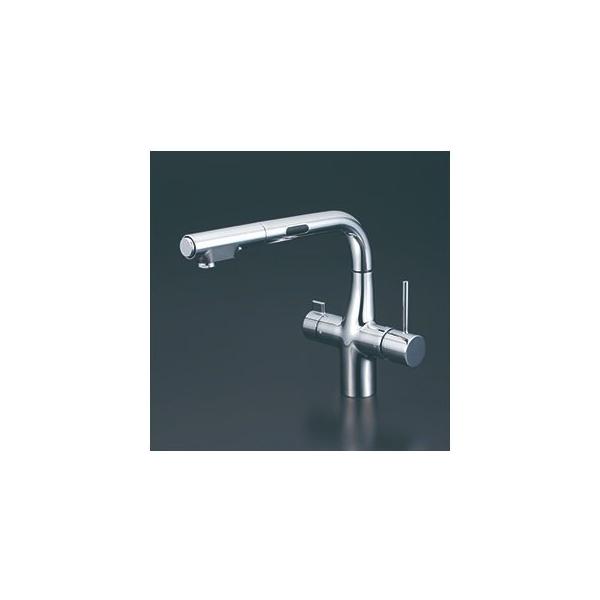 ※お取り寄せ商品につき、お届けまでに7営業日前後(土日祝休日)かかります。メーカー都合によっては納期がかかる場合があります。浄水カートリッジセット付ビルトイン浄水器用シングルシャワー付混合栓■撥水膜コーティング■電源：AC100V■吐水口回...