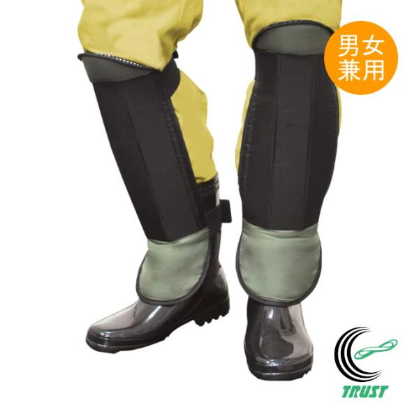 小石や草汁からすねを守る！草汁の付着を防ぐ撥水加工ポリエステル。厚みのあるスポンジとガード板ですねをしっかりガード。面ファスナー付きで装着簡単。足の甲までしっかりガードしつつ、足首の動きは妨げないので安心快適に作業をサポート。【サイズ】長さ...