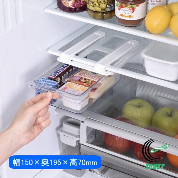 棚板に取り付けて棚下スペースを有効活用！厚さ11mmまでの棚板に使えます。迷子になりやすい調味料などがサッと取り出せる引き出し式。【サイズ】（約）幅150×奥行195×高さ70mm【耐荷重】（約）0.3kg【材質】本体：AS樹脂（耐熱温度：...