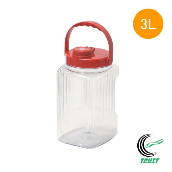 美味しい果実酒を自宅で手作り！モールガラス調デザイン。軽くて割れにくいPET樹脂製。スリムなポットタイプは中蓋付きで注ぎやすい。冷蔵庫のドアポケットに入ります。取り出しやすく持ち運びにも便利です。びんタイプはガス抜き調整弁付き。注ぎ口の蓋が...