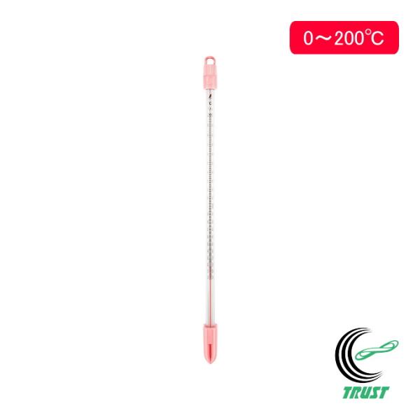 ケースに入れたまま測定ができます。（80℃を超える場合はケースから取り出して使用してください）ケースは汚れたら洗うことができます。吊り下げて使用、保管ができます。転がり防止ゴム付きです。 【サイズ・重量】（約）300×6×6mm、21g【測...