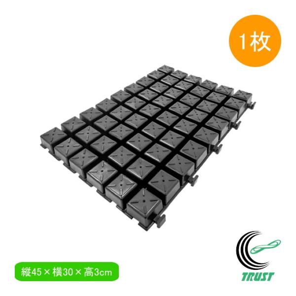 雨水でむかるんだ畑やお庭の通路マットとして使用できます。本体はタテ・ヨコ連結することができ、高さが3cmあるため、深いぬかるみでも沈みにくく、足元を汚さずに歩くことができます。（すべり止め形状）水抜き穴付きで設置後の雨水溜まりを防止し、雑草...