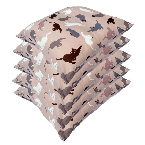 超特価　送料無料の座布団カバー５枚組です。１〜５枚セットを取り扱っています。在庫限りのお買い得商品です。クロネコゆうパケット便での対応限定とさせていただきます。サイズは約５５×５９ｃｍです。銘仙判　サイズです。生地組成は綿１００％です。安心...