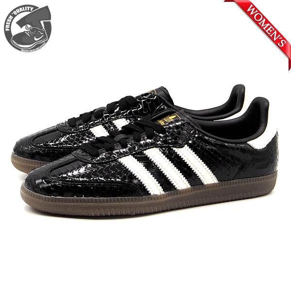 ■商品説明1950年にフットボール選手が凍って硬い地面でもトレーニングできるように開発された"SAMBA"今回は、アッパー全面に、艶やかな光沢を放つクロコダイルの型押しレザーを採用。ワイルドかつラグジュアリーな質感が、クラシックなフォルムに...