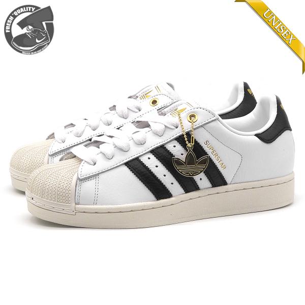 ■商品説明スーパースター II シューズは、アイコンモデルをプレミアムなスタイルに昇華させ、毎日のスタイルにラグジュアリーな雰囲気を添えます。柔らかなレザーアッパーと、取り外し可能なメタルトレフォイルロゴが個性的な雰囲気を添える、存在感のあ...