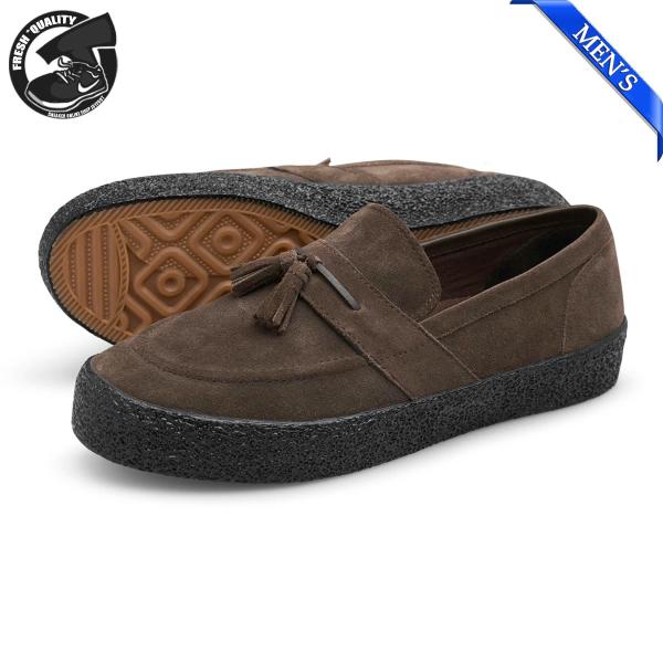 ■商品説明スリッポンスタイルのVM005から、ホワイトステッチニューカラーとしてチョコレートブラウン/ブラックが登場。VM002のラストと質感のあるフォクシングテープをベースに、ローファーとのハイブリッドデザイン。ブランド独自開発のCLOU...